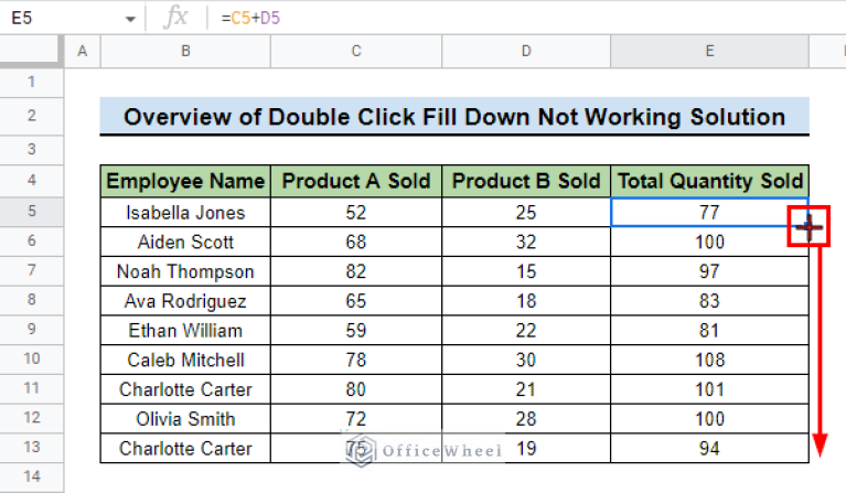  Solved Google Sheets Double Click Fill Down Not Working
