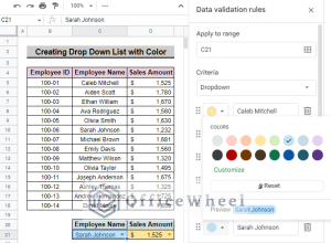 How to Apply Color to Drop Down List in Google Sheets (2 Ways)