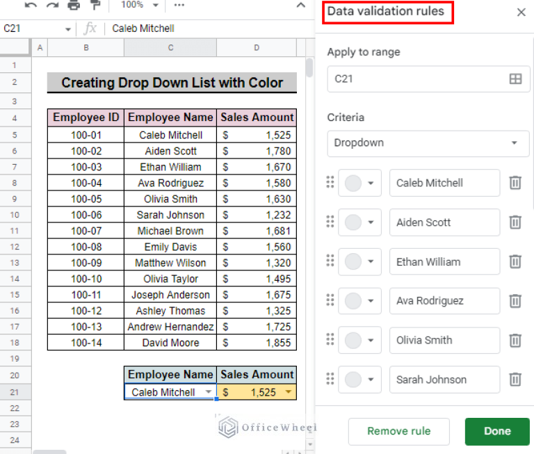 How to Apply Color to Drop Down List in Google Sheets (2 Ways)