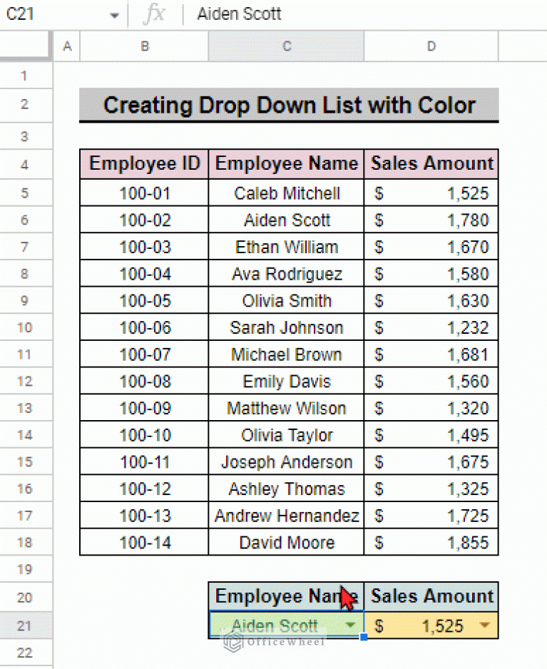 How to Apply Color to Drop Down List in Google Sheets (2 Ways)