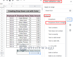 How to Apply Color to Drop Down List in Google Sheets (2 Ways)