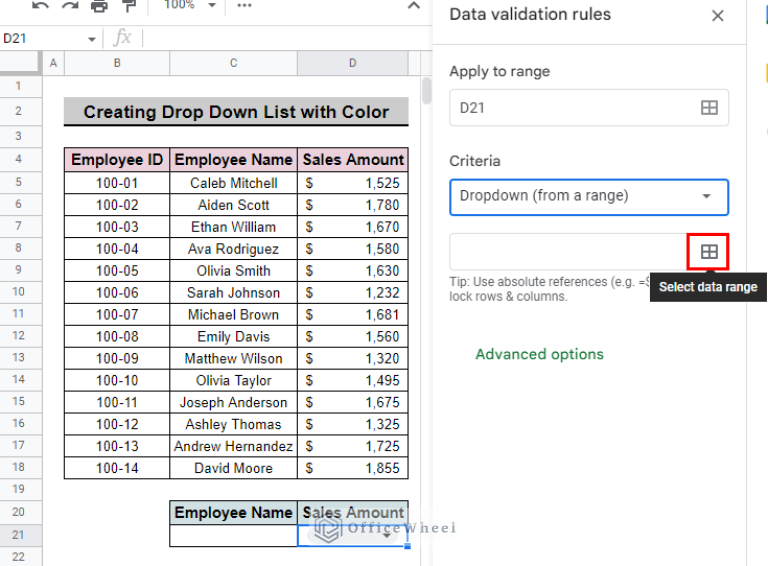 How to Apply Color to Drop Down List in Google Sheets (2 Ways)