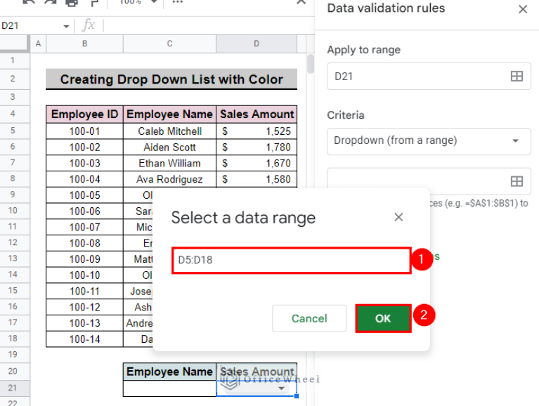 How to Apply Color to Drop Down List in Google Sheets (2 Ways)