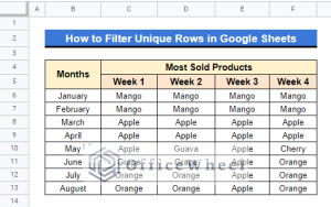 How to Filter Unique Rows in Google Sheets (4 Easy Ways)