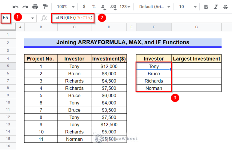 How to Find Largest Value in Column in Google Sheets (7 Ways)