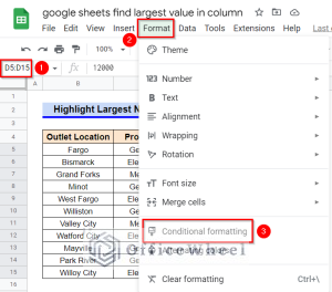 How to Find Largest Value in Column in Google Sheets (7 Ways)
