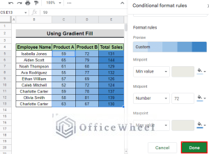 How to Apply Gradient Fill in Google Sheets (With Easy Steps)