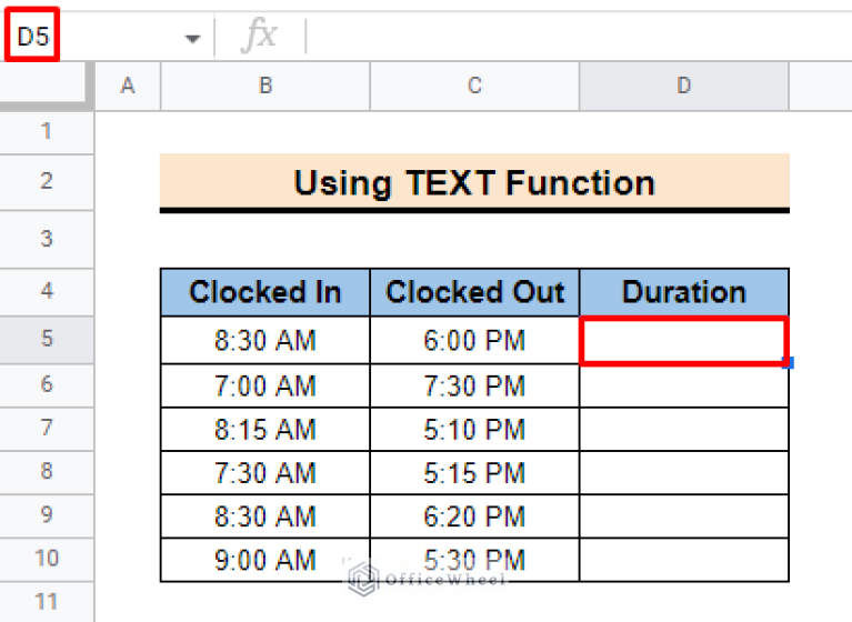 How to Calculate Hours Between Two Times in Google Sheets
