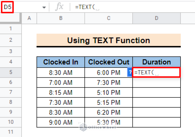 How to Calculate Hours Between Two Times in Google Sheets
