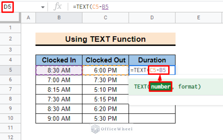 How to Calculate Hours Between Two Times in Google Sheets