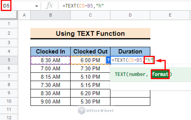 How to Calculate Hours Between Two Times in Google Sheets