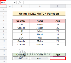Use of Google Sheets INDEX MATCH in Multiple Columns
