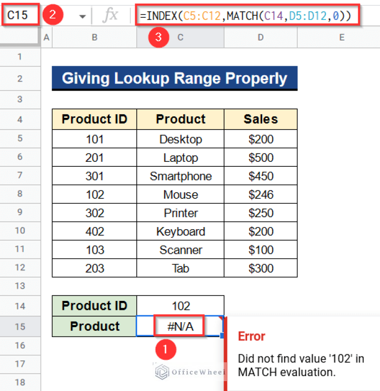 [Fixed!] INDEX MATCH Is Not Working in Google Sheets (5 Fixes)