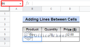 How to Insert Lines Between Cells in Google Sheets - OfficeWheel