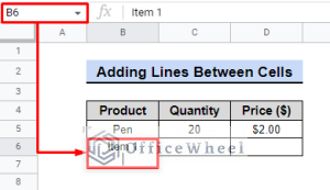 How to Insert Lines Between Cells in Google Sheets - OfficeWheel