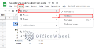 How to Insert Lines Between Cells in Google Sheets - OfficeWheel