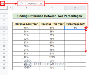 How to Use MINUS Function in Google Sheets (4 Easy Examples)