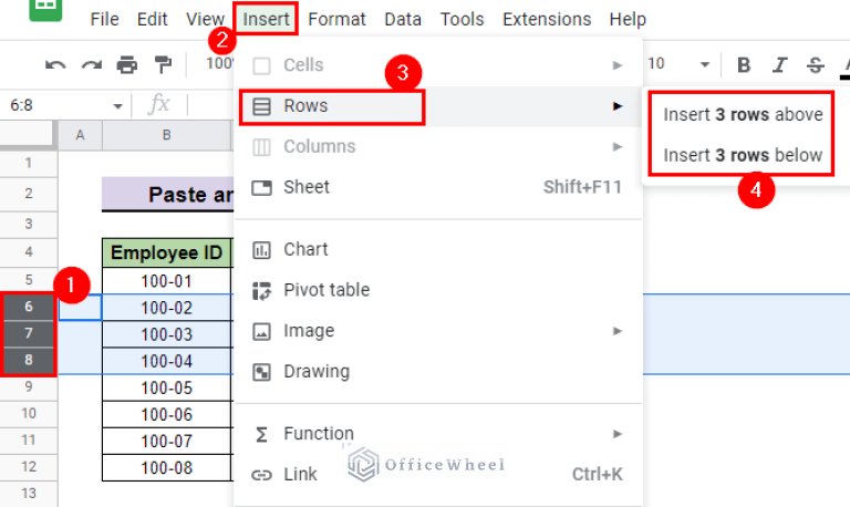 How to Paste and Insert Rows in Google Sheets (3 Easy Ways)