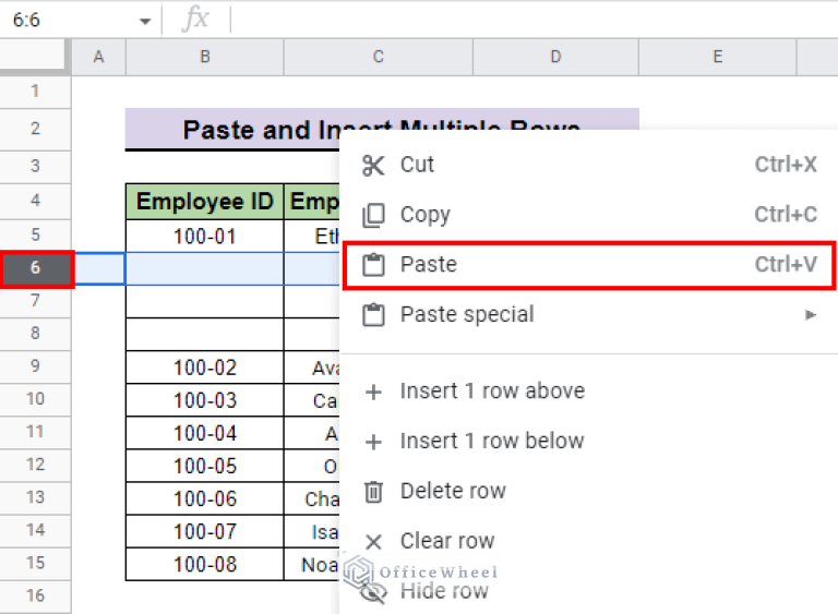 How to Paste and Insert Rows in Google Sheets (3 Easy Ways)