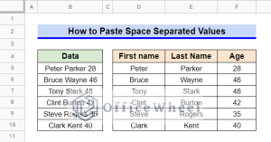 How to Paste Space Separated Values in Google Sheets (2 Ways)