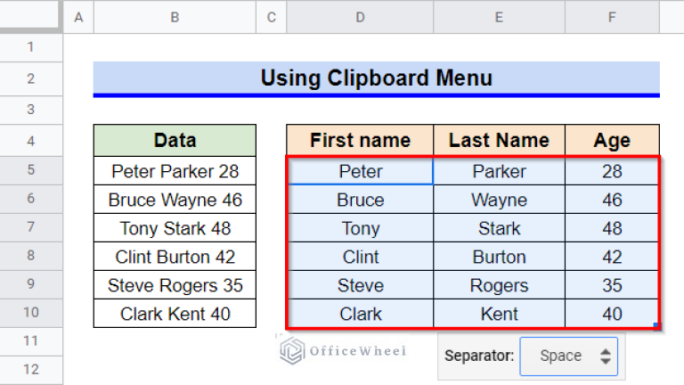 How to Paste Space Separated Values in Google Sheets (2 Ways)