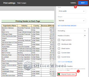 How to Print Header on Each Page in Google Sheets - OfficeWheel