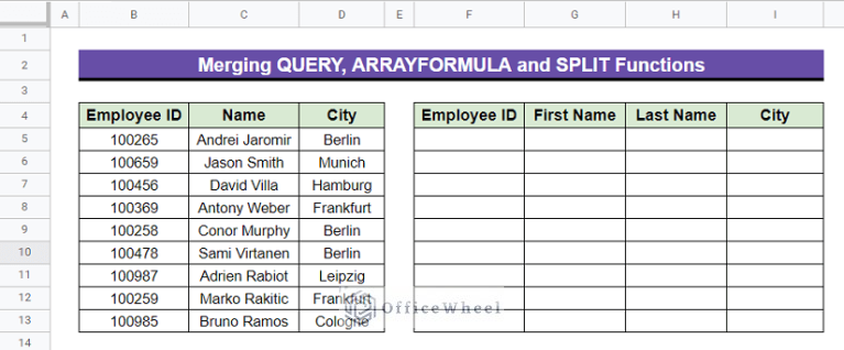 How to Use QUERY with SPLIT Function in Google Sheets
