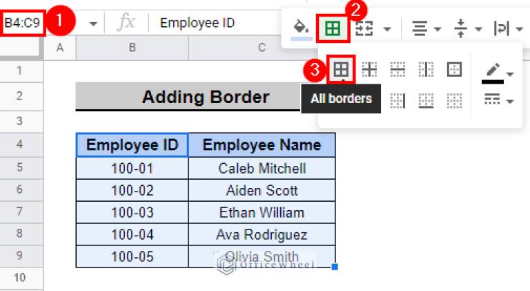 How to Add Red Border Around Cell in Google Sheets (Easy Steps)