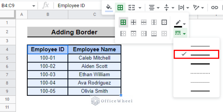 How to Add Red Border Around Cell in Google Sheets (Easy Steps)