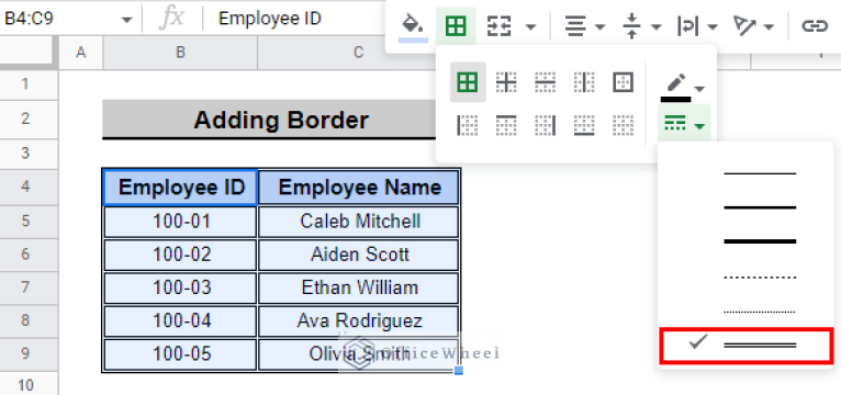 How to Add Red Border Around Cell in Google Sheets (Easy Steps)