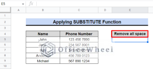 How to Remove Spaces Between Words in Google Sheets