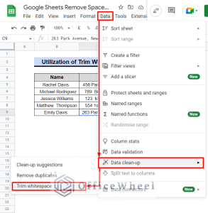 How to Remove Spaces Between Words in Google Sheets