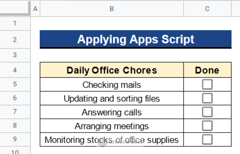 How to Reset Checkboxes Daily in Google Sheets (2 Methods)