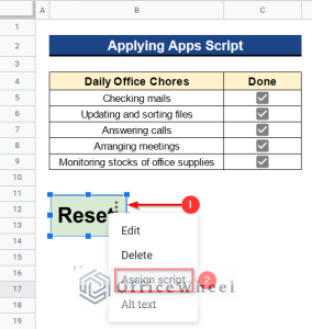 How to Reset Checkboxes Daily in Google Sheets (2 Methods)
