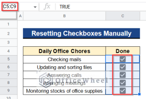How to Reset Checkboxes Daily in Google Sheets (2 Methods)
