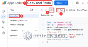 How to Copy and Paste Values Using Apps Script in Google Sheets