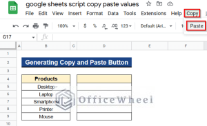 How to Copy and Paste Values Using Apps Script in Google Sheets