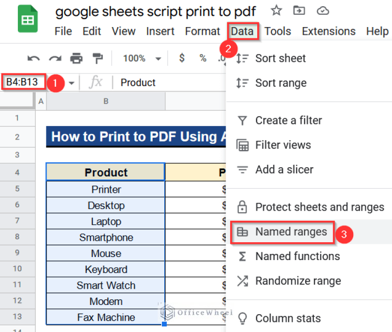 How to Print to PDF Using Apps Script in Google Sheets