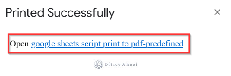 How to Print to PDF Using Apps Script in Google Sheets