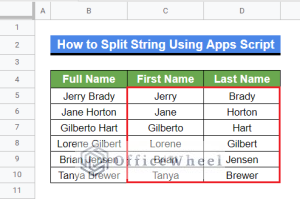 How to Split String Using Apps Script in Google Sheets