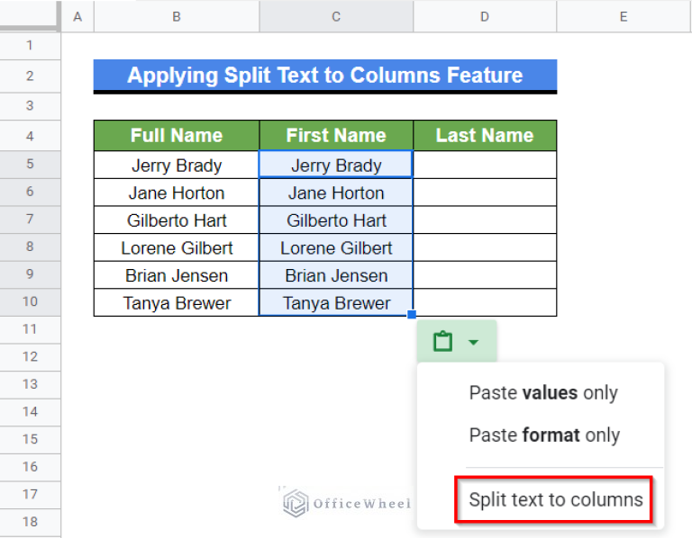 How to Split String Using Apps Script in Google Sheets