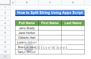 How to Split String Using Apps Script in Google Sheets