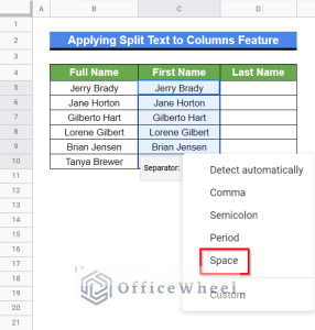 How to Split String Using Apps Script in Google Sheets