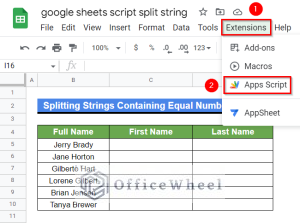 How to Split String Using Apps Script in Google Sheets