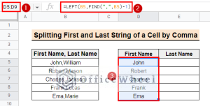 How to Split Cell by Comma in Google Sheets (2 Easy Methods)