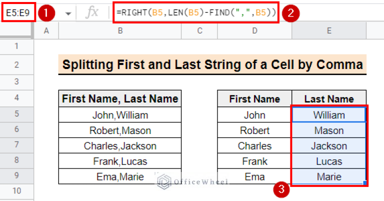How to Split Cell by Comma in Google Sheets (2 Easy Methods)