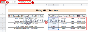 How to Split Cell by Comma in Google Sheets (2 Easy Methods)