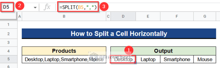 How to Split Cell into Rows in Google Sheets (2 Useful Methods)