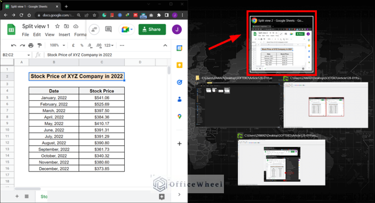 How to Split View in Google Sheets (2 Easy Ways) - OfficeWheel