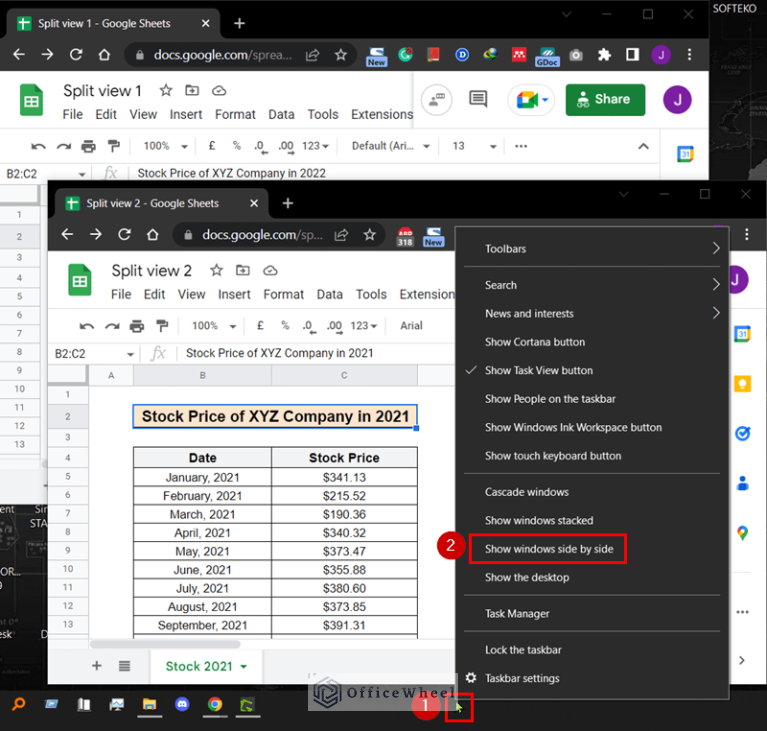 How to Split View in Google Sheets (2 Easy Ways) - OfficeWheel